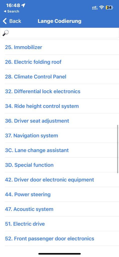 Codierung Grand California - GrandCali
